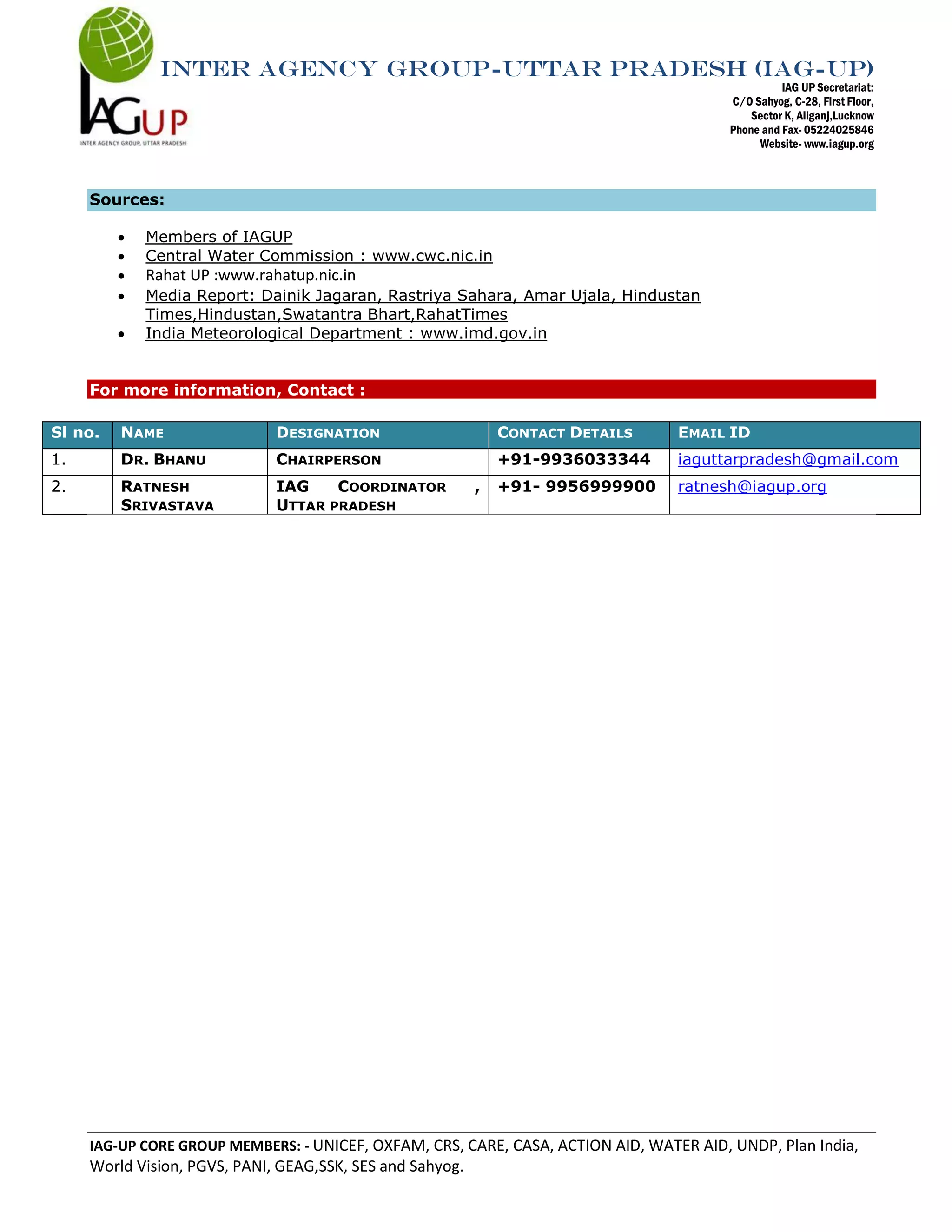 Uttar Pradesh Flood Situation Report (July 18 2011) | PDF
