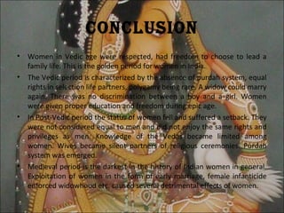 Status of women during different period | PPT