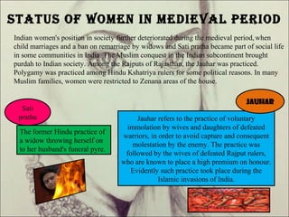 Status of women during different period | PPT
