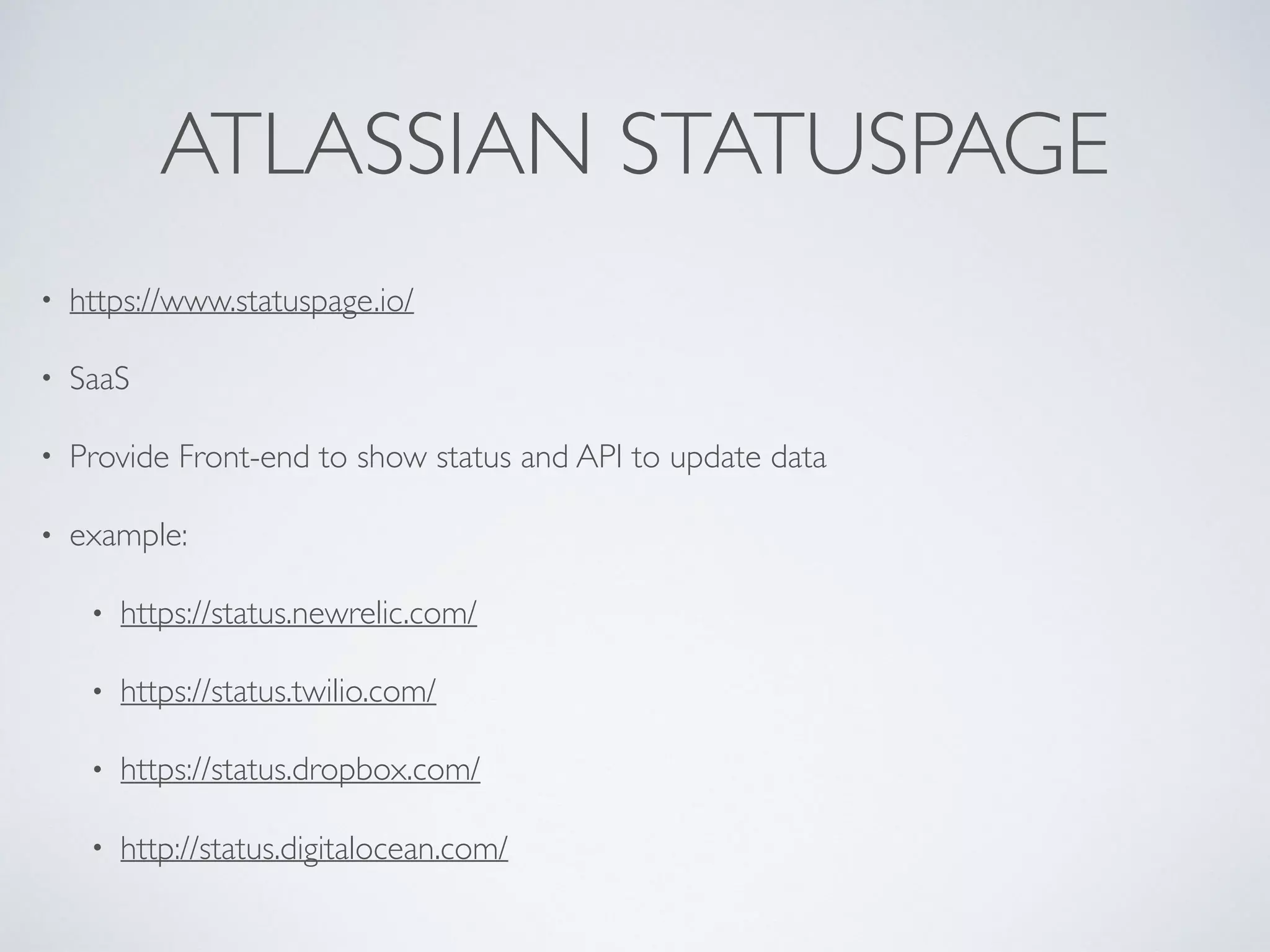 Introduce Atlassian Statuspage service | PDF