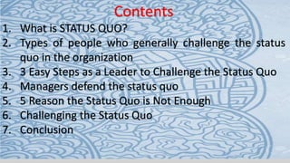 Status quo | PPTX