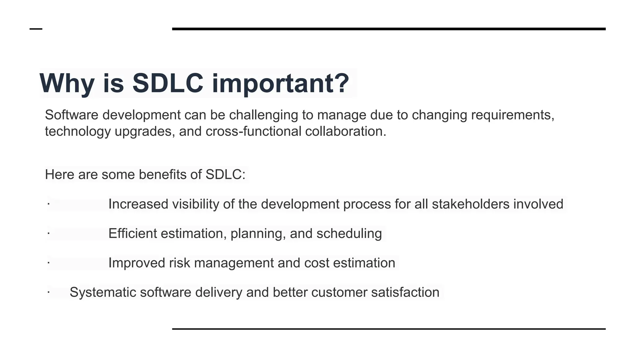 --SOFTWARE DEVELOPMENT LIFECYCLE (SDLC)-- | PPTX | Technology & Computing