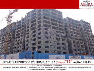 My Home Abhra Status report as on 11th Nov 2013 | PPT