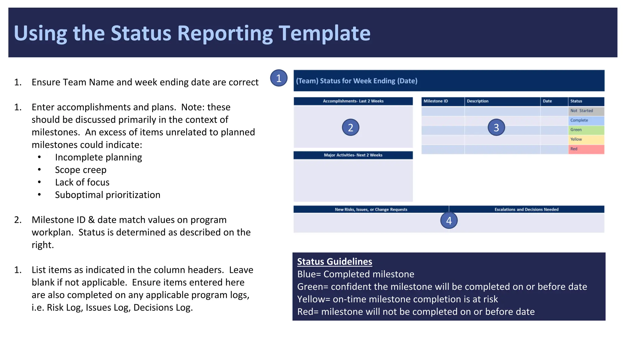 Status Reporting Templete - Ejemplo Documento | PPTX
