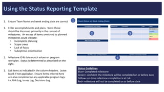 Status Reporting Templete - Ejemplo Documento | PPTX