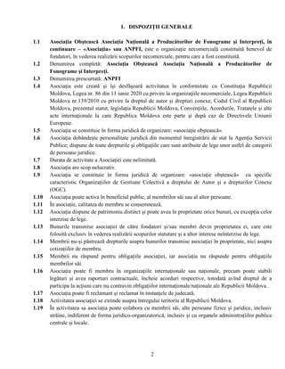 Statut ANPFI in redactie noua 2021 | PDF