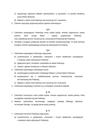 Statut DFOP 2015 (projekt) | PDF