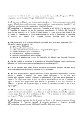 Statuto nazionale legambiente | PDF