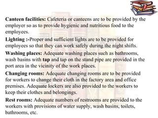 Statutory and non statutory welfare schemes at workplace | PPT ...