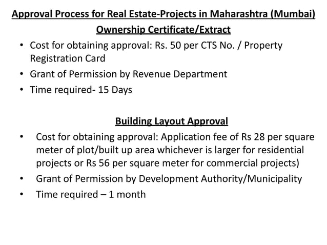 Statutory Approvals For Construction Projects In India (Residential ...