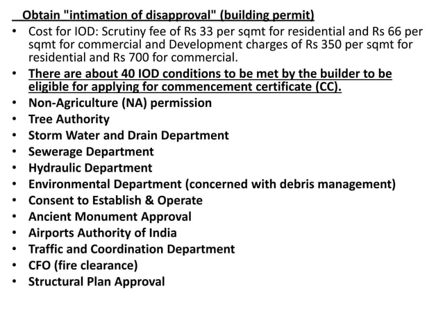 Statutory Approvals For Construction Projects In India (Residential ...