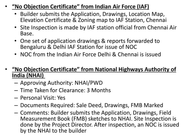 Statutory Approvals For Construction Projects In India (Residential ...