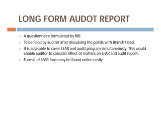 Statutory Bank Branch Audit | PDF