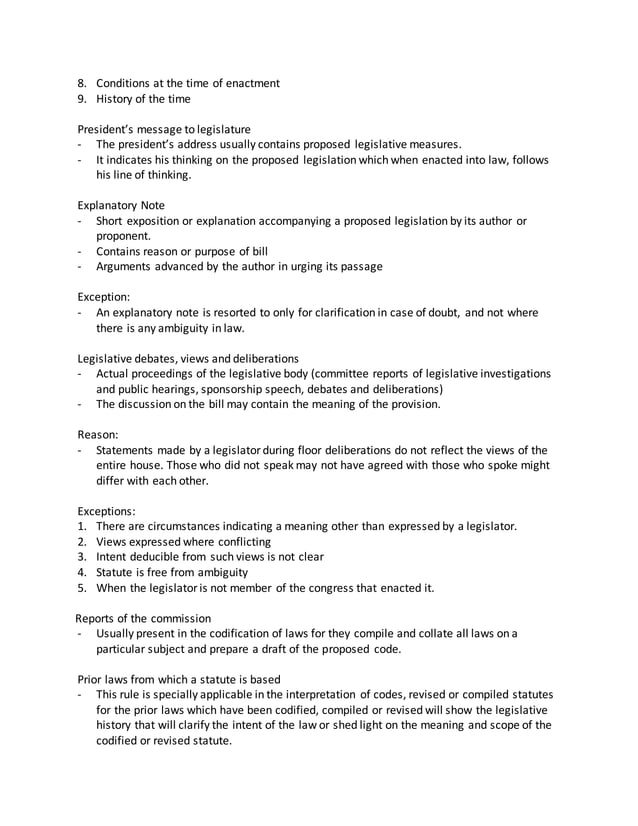 Statutory construction | DOCX | Law