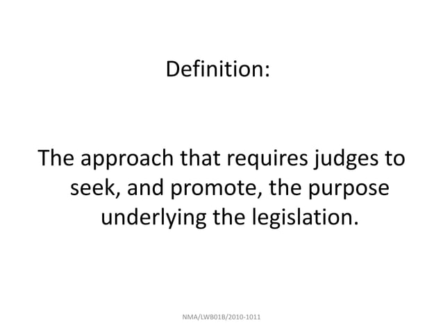 purposive approach | PPT