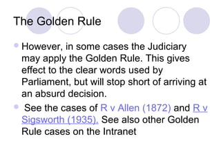 Overview of Statutory Interpretation | PPT