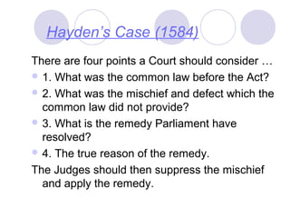 Overview of Statutory Interpretation | PPT