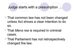 Overview of Statutory Interpretation | PPT