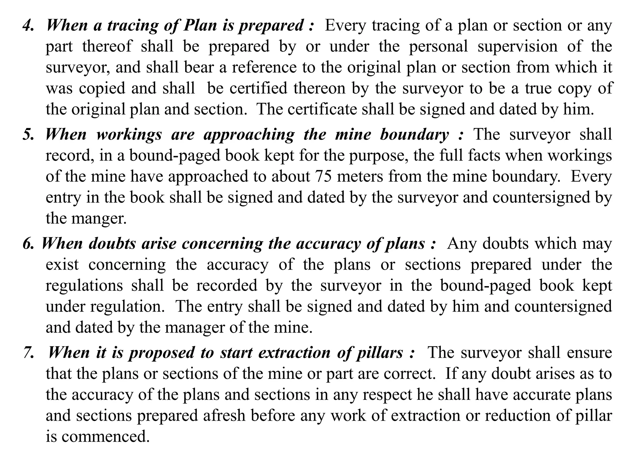 Statutory provisions for the preaparation of mine plans and sections | PPTX