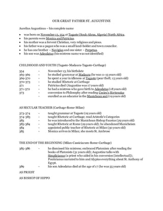 St augustine outline | PDF