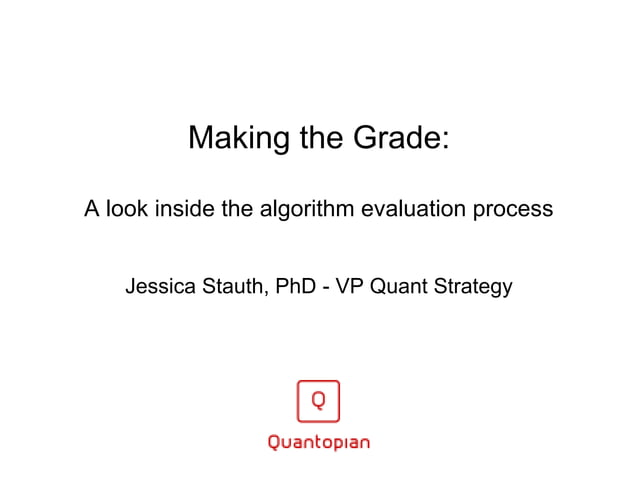 "Making the Grade: A Look Inside the Algorithm Evaluation Process" by ...