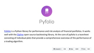 Being open (source) in the traditionally secretive field of quant finance. | PPTX | Business ...