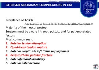 RECONSTRUCTION OF EXTENSOR MECHANISM IN TKA | PDF