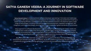 Satya Ganesh Veera: Best Profile Details for Expert Software Development | PDF