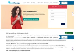 Stay Connected with Customers Through Transactional SMS Services | PPT