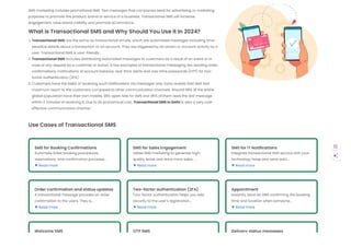 Stay Connected with Customers Through Transactional SMS Services | PPT