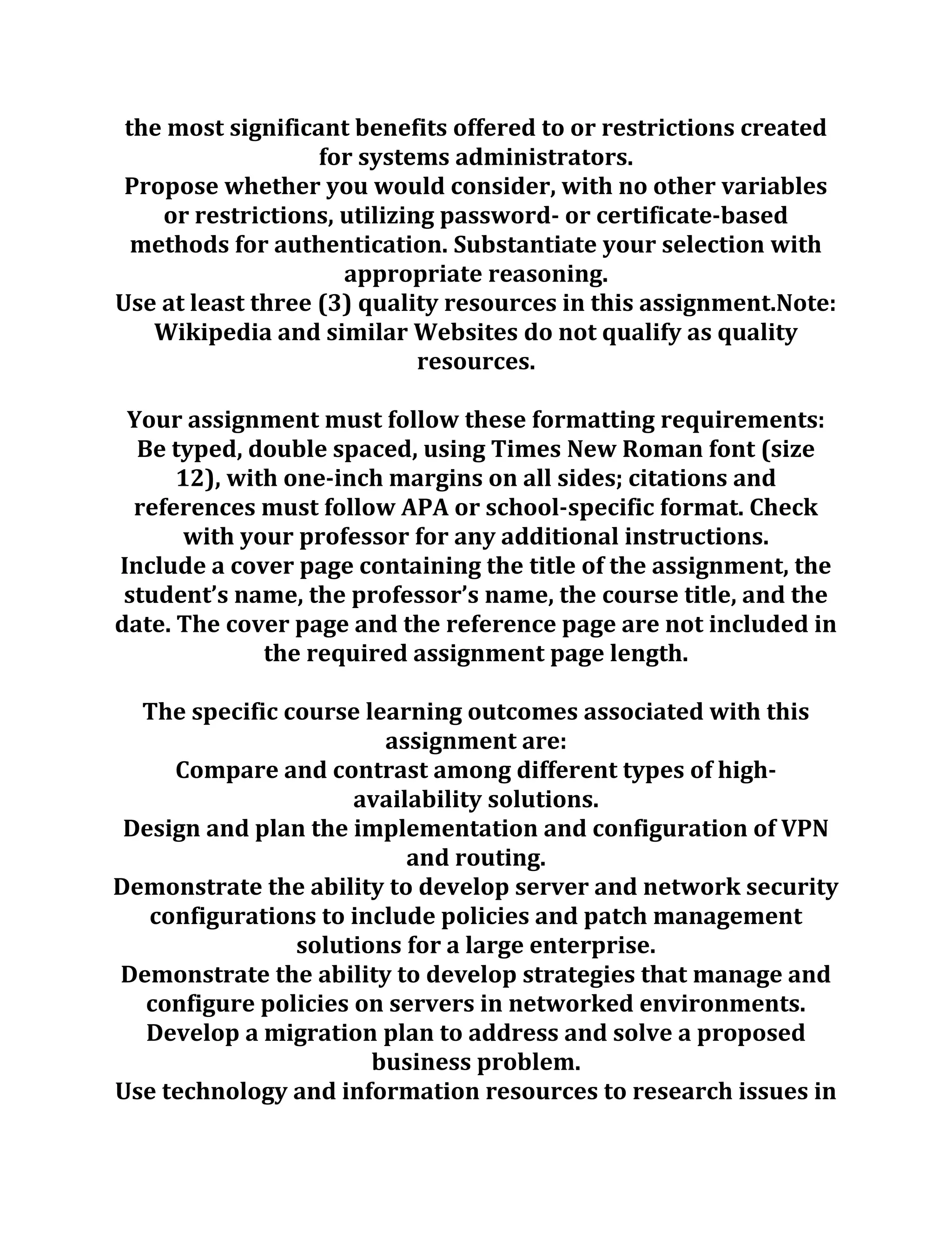 Stayer cis 401 week 7 assignment 2 | PDF