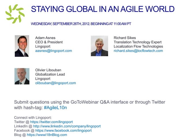Staying Global in an Agile World Presentation | PDF