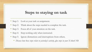 Staying on task1 | PPTX