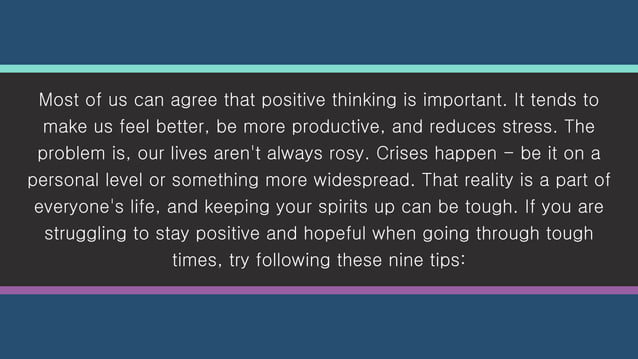 Staying Positive | PPT