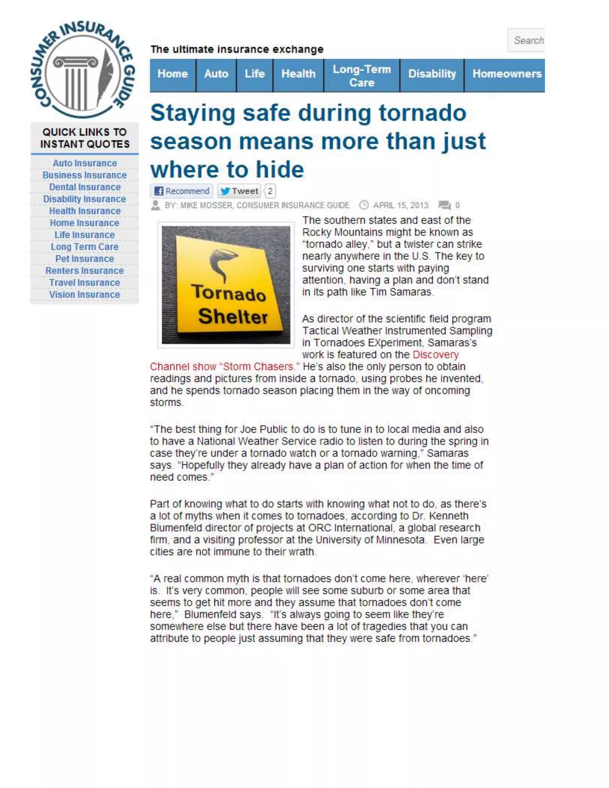 Staying safe during tornado season | DOCX