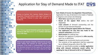 Stay of Demand under Income Tax Act | PPTX