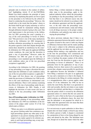 Stay of proceedings in favour of international commercial arbitration ...