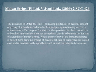 Stay on execution of decree | PPTX