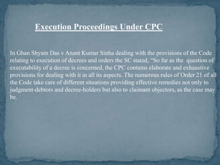 Stay on execution of decree | PPTX