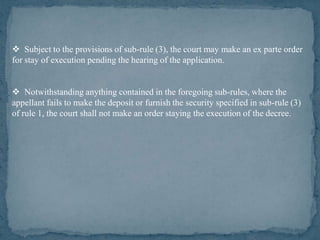 Stay on execution of decree | PPTX