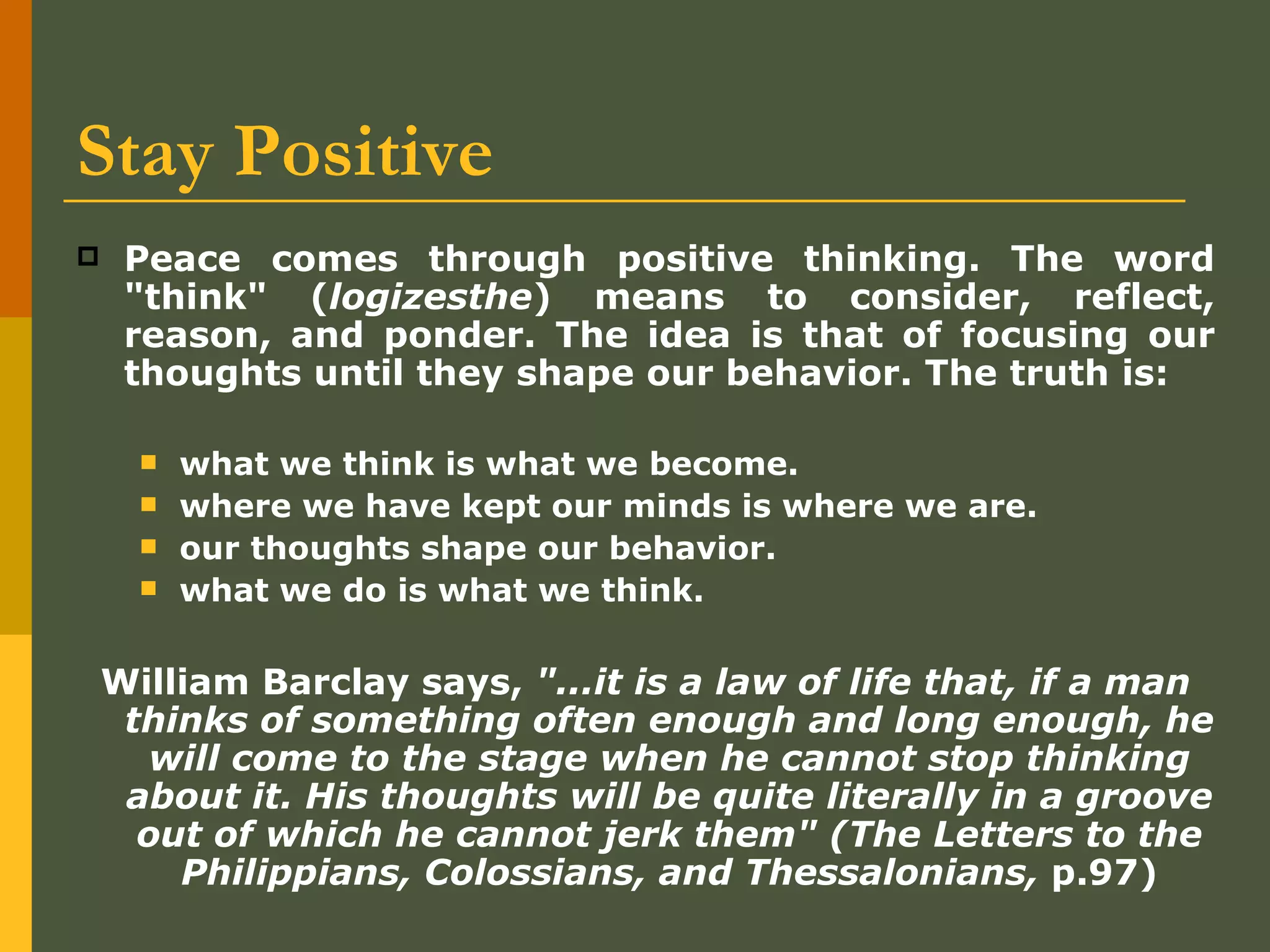 Stay Positive | PPT