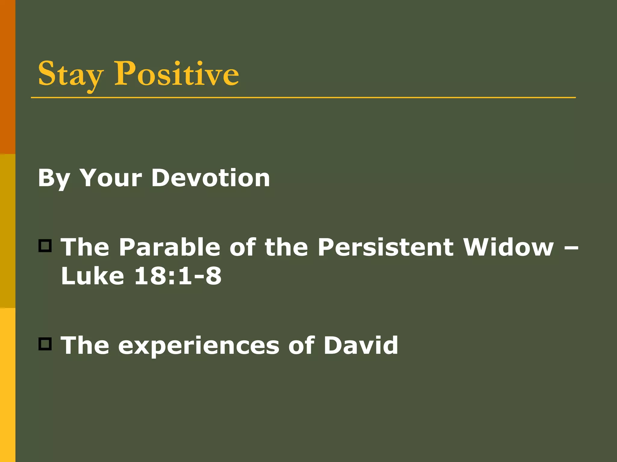 Stay Positive | PPT