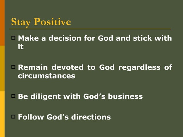 Stay Positive | PPT
