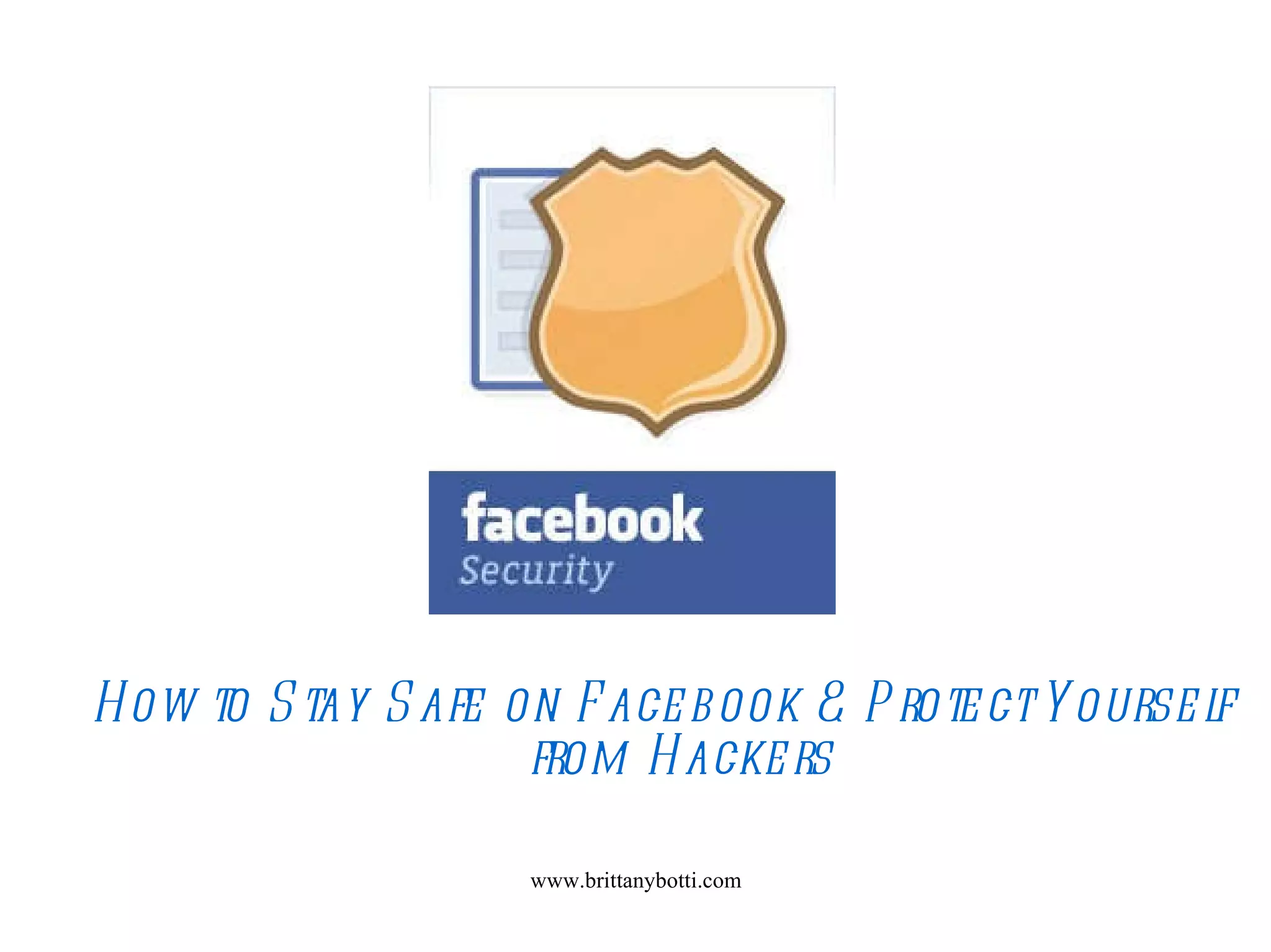 Stay safe on facebook | PPT
