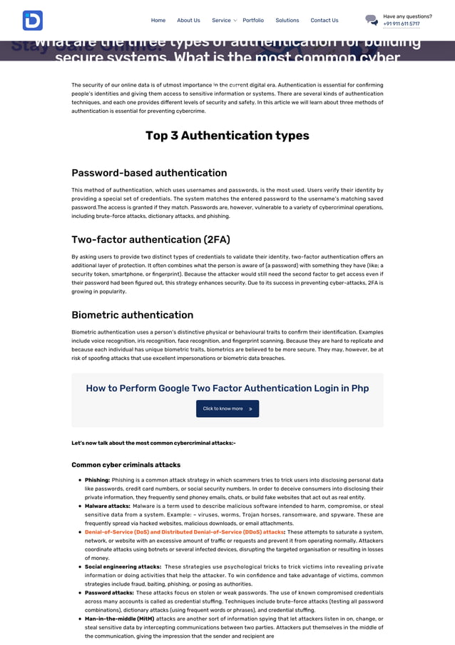 Stay safe online- understanding authentication methods | PDF | Information and Network Security ...