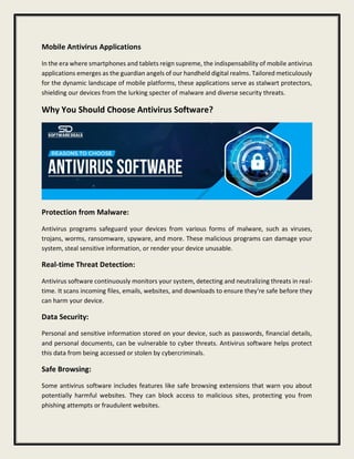 Stay Secure: Unveiling the Power of Antivirus Software | PDF ...