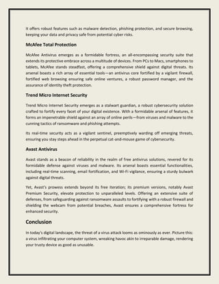 Stay Secure: Unveiling the Power of Antivirus Software | PDF ...