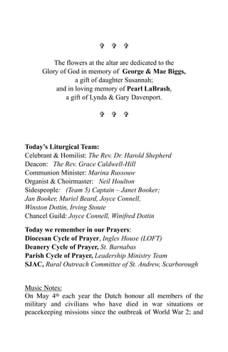 St Barnabas 6 May 2012 Bulletin/Leaflet | PDF | Christianity | Religion ...