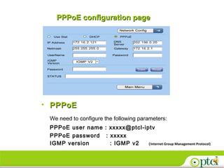 Stb configuration for iptv | PPT