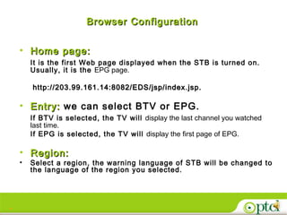 Stb configuration for iptv | PPT